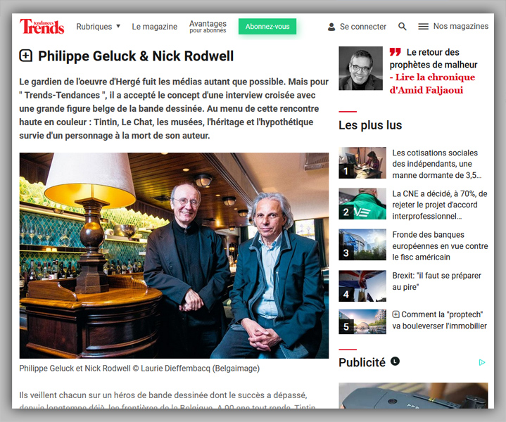 Nick Rodwell & Philippe Geluck – Hergé Genootschap